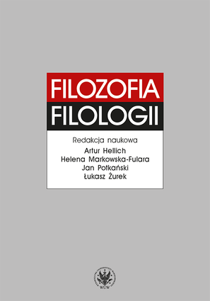 Filozofia filologii | Nauki humanistyczne \ Filologia polska ...